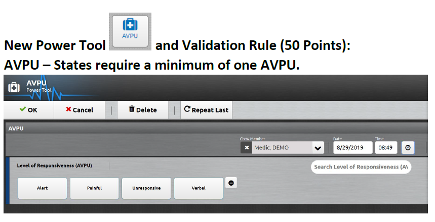 AVPU. . . . How do I satisfy this validation Rule? - AMGH